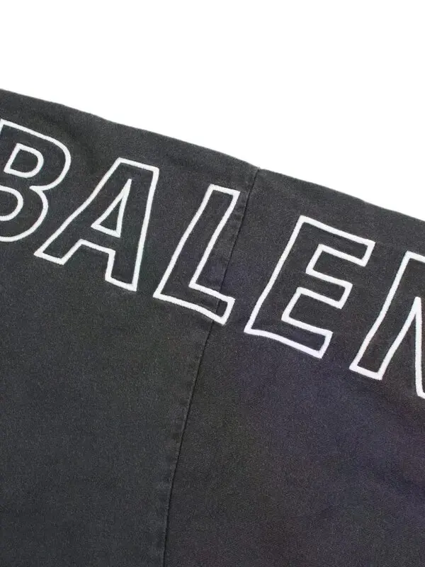 Balenciaga Logo Embroidered Oversized T-shirt - Grey