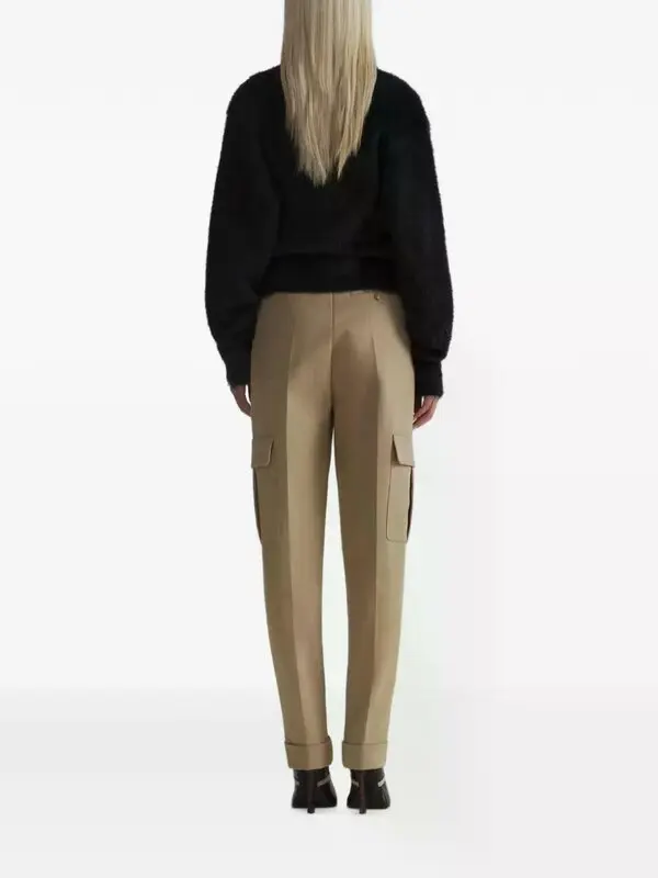 MUGLER Brushed Knit Long Sleeve Cardigan
