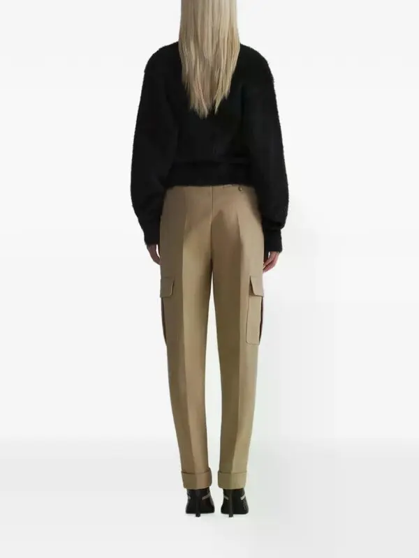 MUGLER Brushed Knit Long Sleeve Cardigan