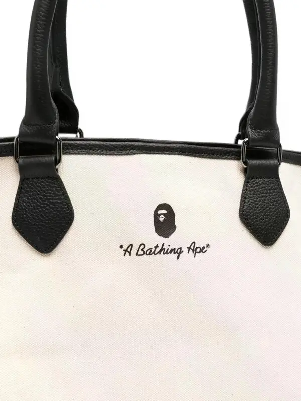 A BATHING APE Logo Print Tote Bag