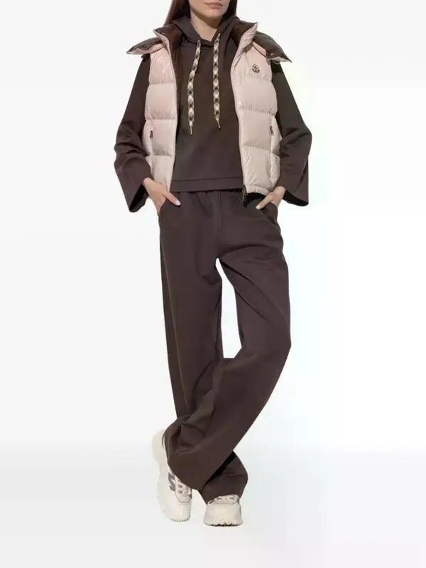 Moncler Logo-patch Cropped Hoodie