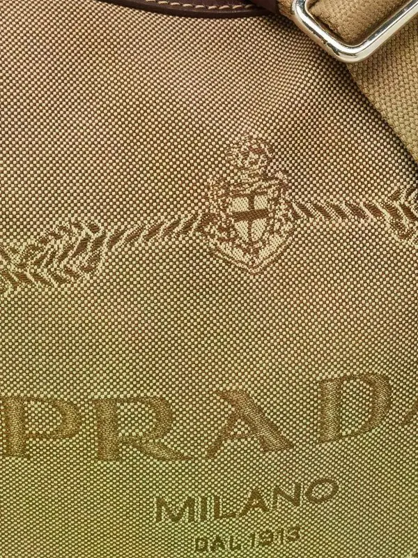 Prada Logo Jacquard Messenger Bag