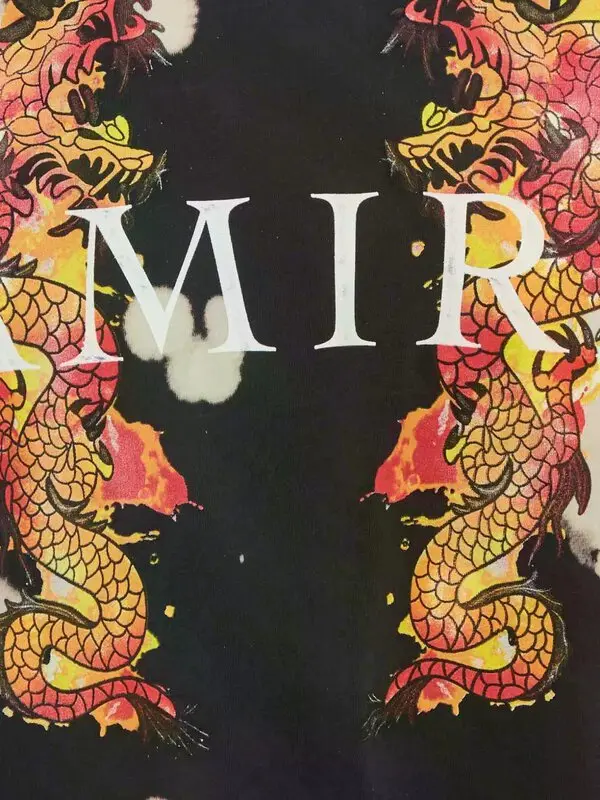 Amiri Dragon-print Distressed T-shirt