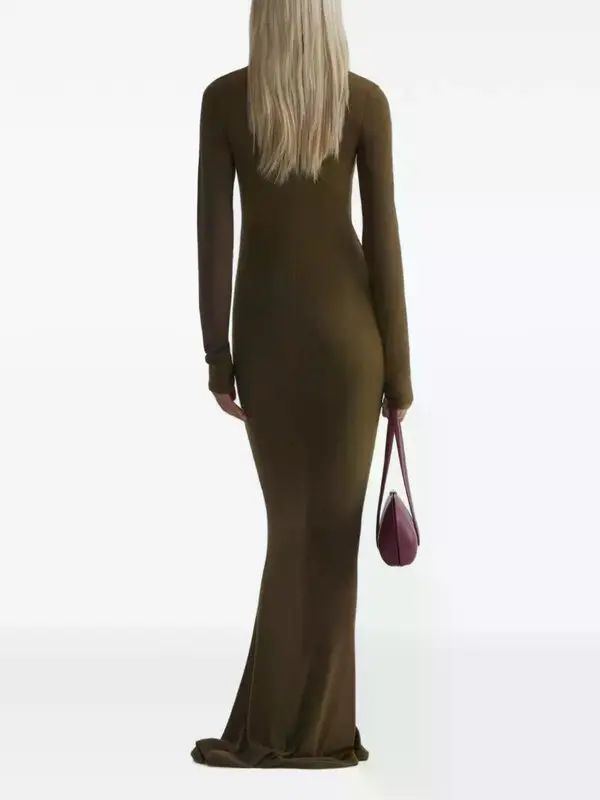 MUGLER Maxi Column Jersey Dress
