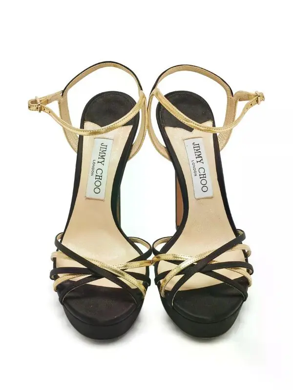 JIMMY CHOO Satin Ankle Strap Sandals
