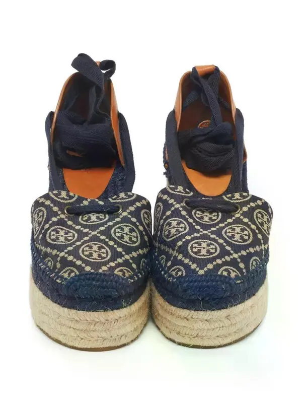 Tory Burch Denim Wedge Espadrille Sandals
