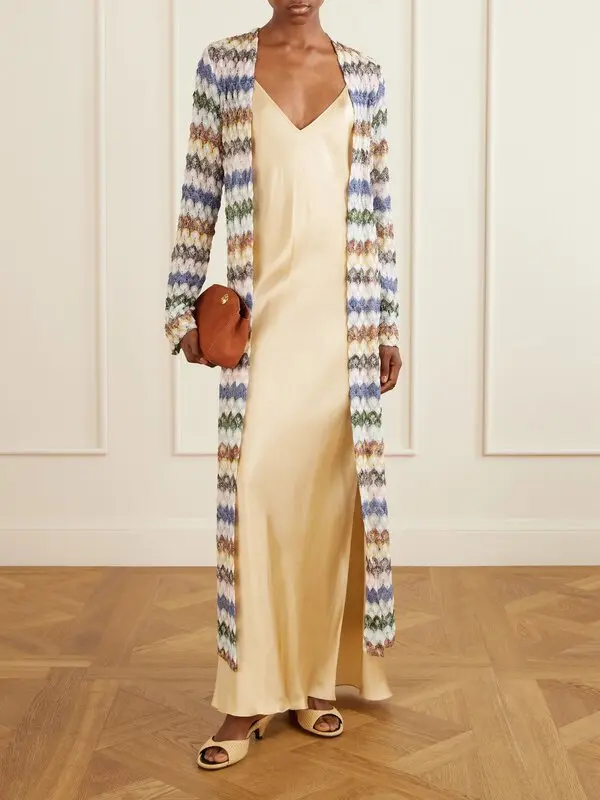 Missoni Striped Crochet-knit Cardigan
