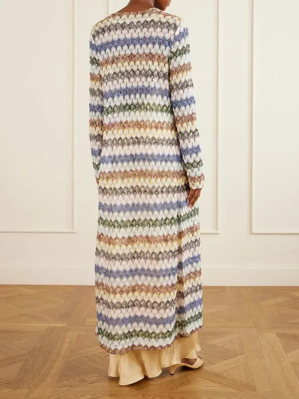 Missoni Striped Crochet-knit Cardigan