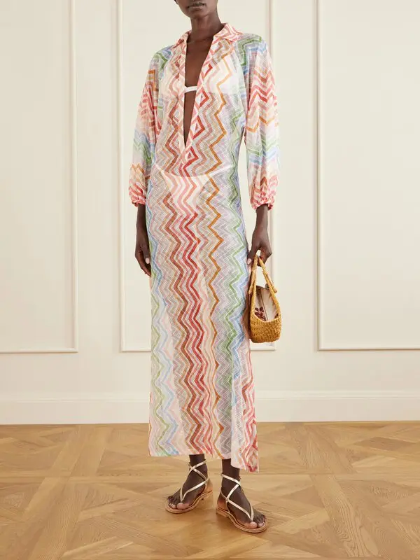 Missoni Striped Crochet-knit Maxi Cover-up