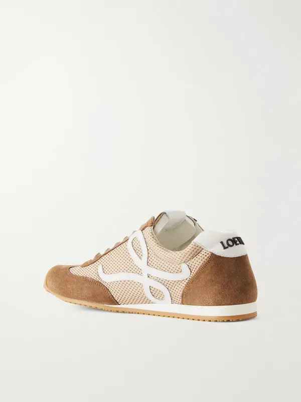 Loewe Ballet Runner 2.0 Suede-trimmed Mesh Sneakers - Brown