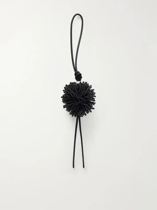 Loewe Hedgehog Bead-embellished Wool-felt And Leather Bag Charm - Multi
