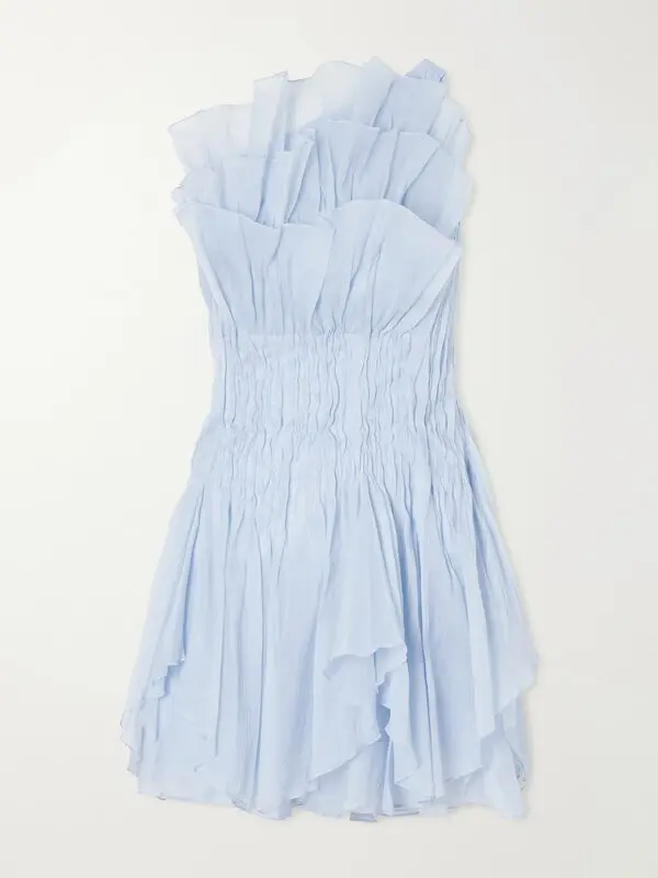 Aje Nisha One-shoulder Organza Mini Dress