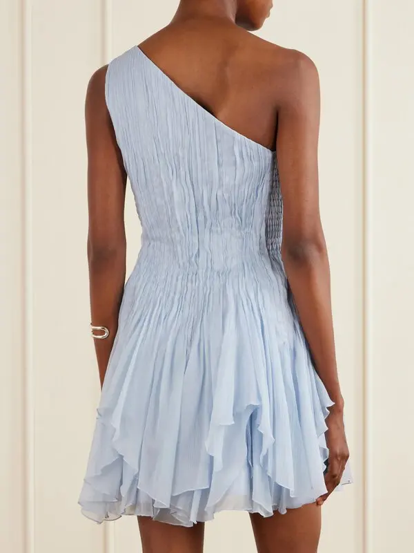 Aje Nisha One-shoulder Organza Mini Dress