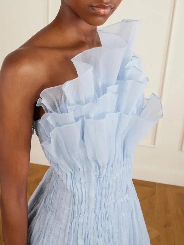 Aje Nisha One-shoulder Organza Mini Dress