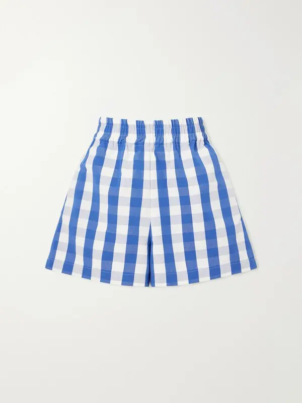 MARTA FERRI Gingham Cotton-blend Vichy Shorts