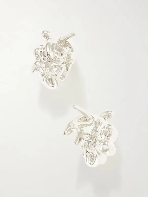 Completedworks Recycled Sculptural Earrings - Silver