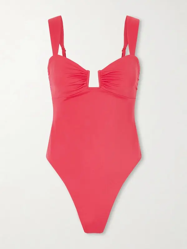 AWAY THAT DAY Cannes Embellished Swimsuit - Red