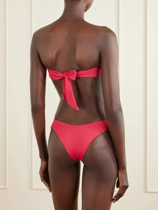 AWAY THAT DAY Cayman Island Embellished Bikini Top - Pink