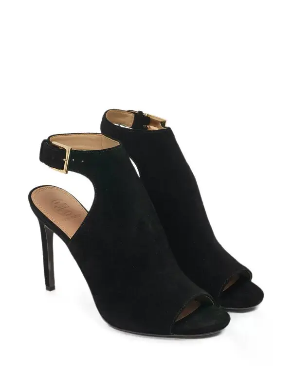 Tory Burch Brittania Suede Heeled Sandals