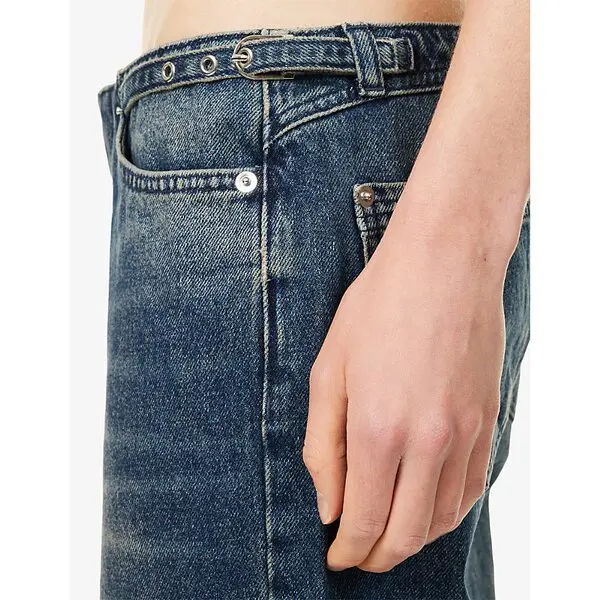 PEACHY DEN Stevie Low-rise Straight Leg Jeans