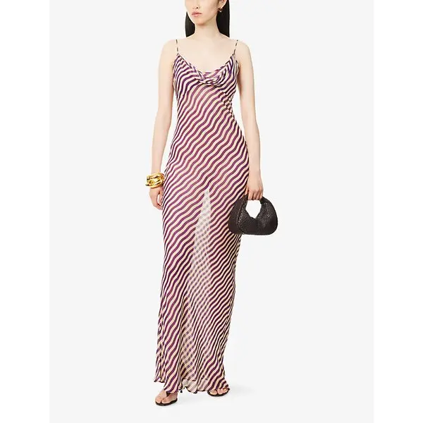 RAT AND BOA Assisi Striped Sheer Maxi Dress