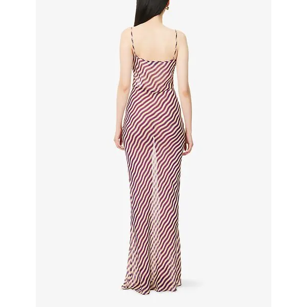 RAT AND BOA Assisi Striped Sheer Maxi Dress