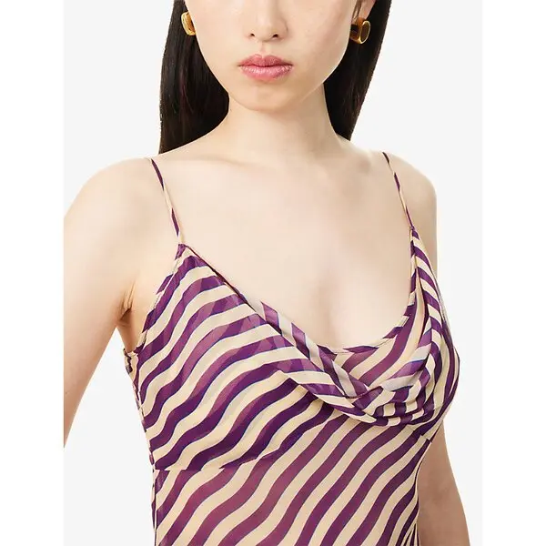 RAT AND BOA Assisi Striped Sheer Maxi Dress