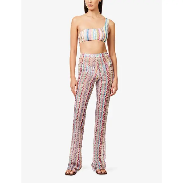 Missoni Flared Zig-zag Mesh Trousers