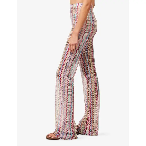 Missoni Flared Zig-zag Mesh Trousers