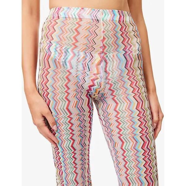 Missoni Flared Zig-zag Mesh Trousers