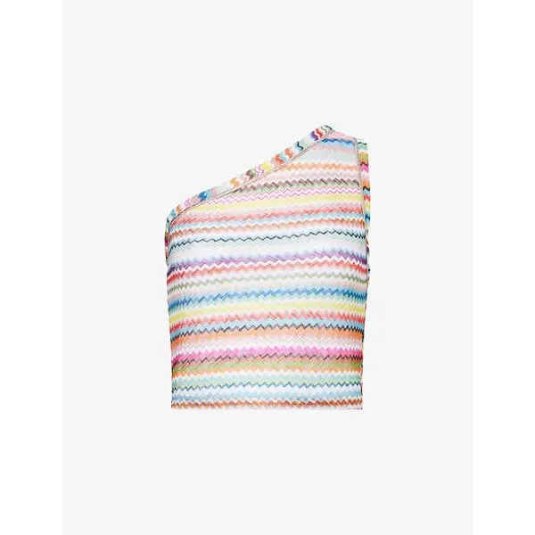 Missoni Asymmetrical Zig-zag Knitted Top