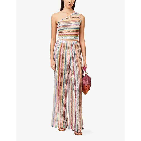Missoni Asymmetrical Zig-zag Knitted Top