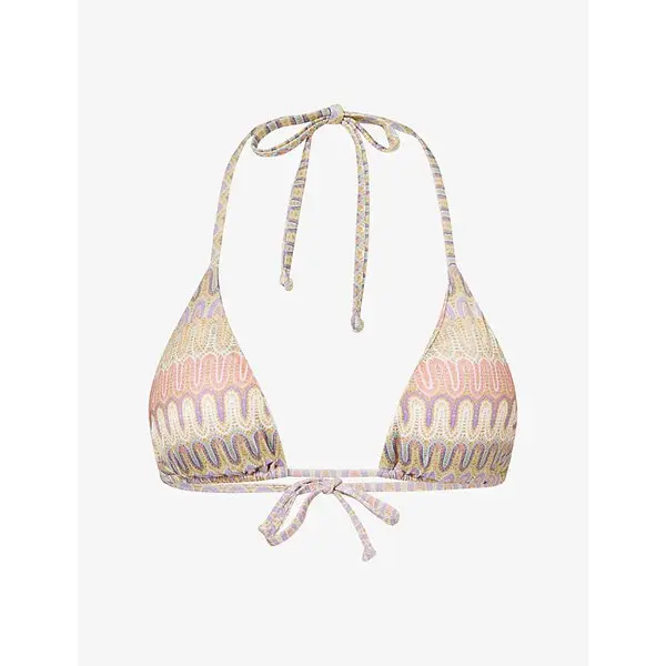 GRACEJACOB Gia Desert Triangle Bikini Top - Multi