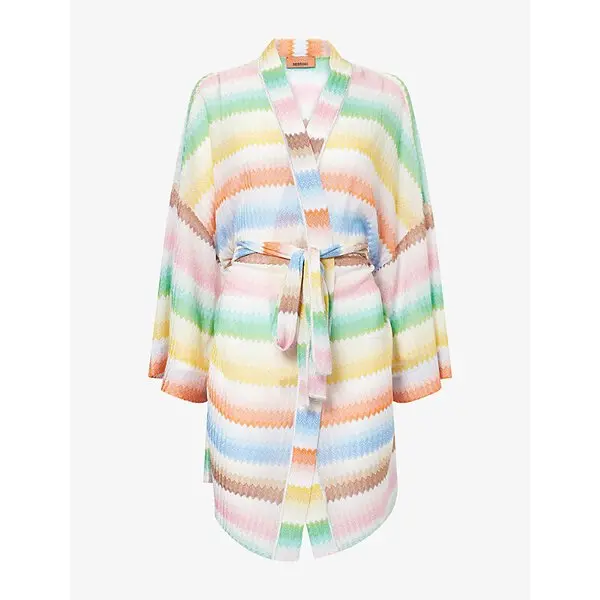 Missoni Wrap-over Kimono Knitted Cover-up - Multi