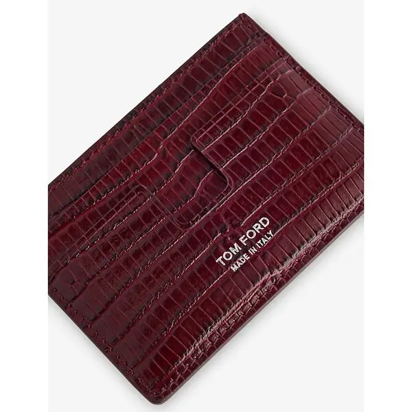 TOM FORD Croc-embossed Leather Card Holder