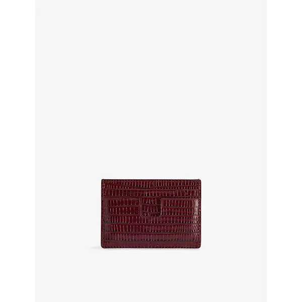 TOM FORD Croc-embossed Leather Card Holder