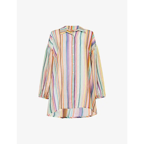 Missoni Collared Zig-zag Cotton And Silk-blend Kaftan