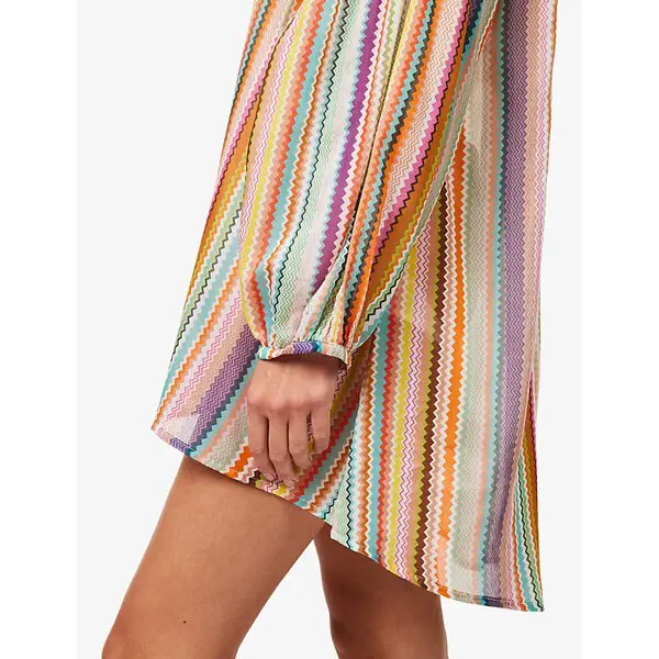 Missoni Collared Zig-zag Cotton And Silk-blend Kaftan