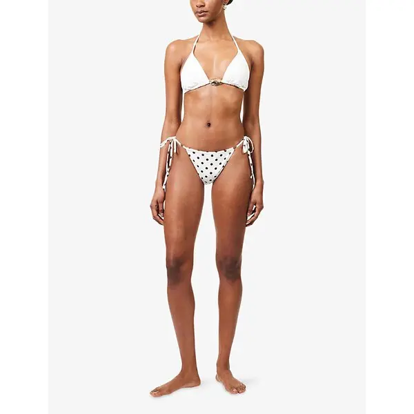 4TH & RECKLESS Emily Polka-dot Tie-waist Bikini Bottoms