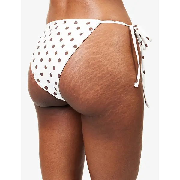4TH & RECKLESS Emily Polka-dot Tie-waist Bikini Bottoms