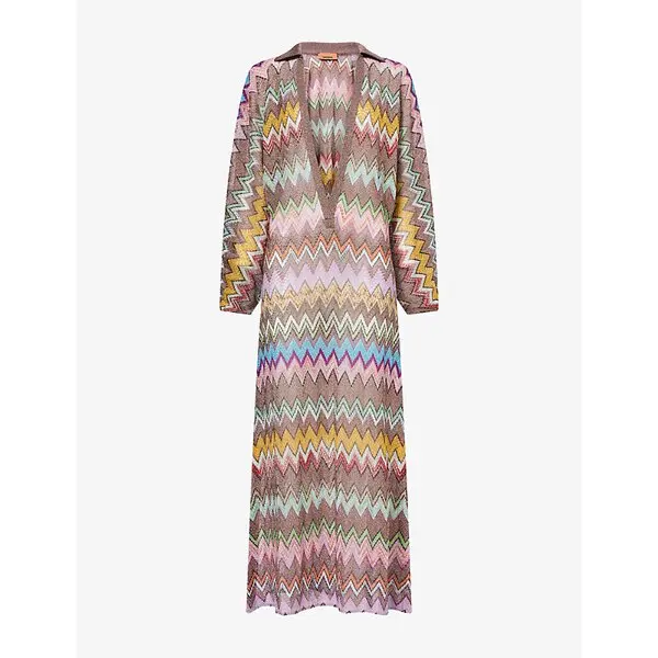Missoni Deep-v Lamé Knitted Cover-up - Multi