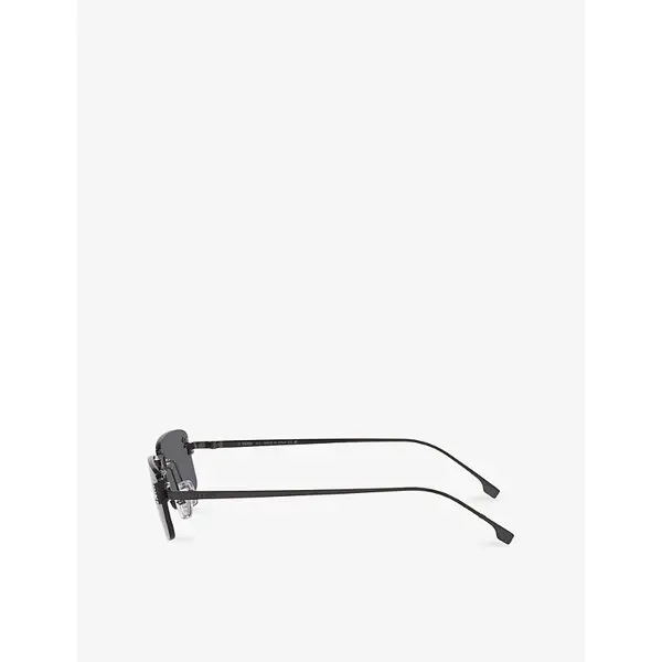 Fendi Rectangle-frame Metal Sunglasses