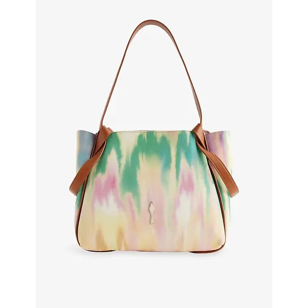 CHRISTIAN LOUBOUTIN Bettina Small Tie Dye Canvas Tote Bag - Multi/cuoio