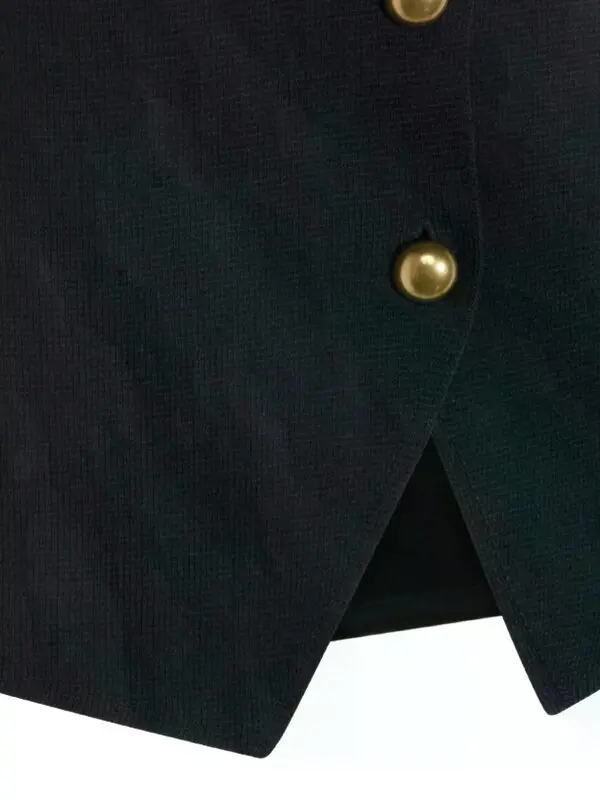 Max Mara V-neck Button-up Gilet - Blue