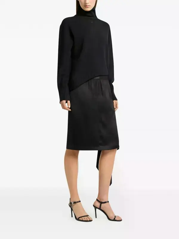 COURREGES Zipped Collar Sweater - Black