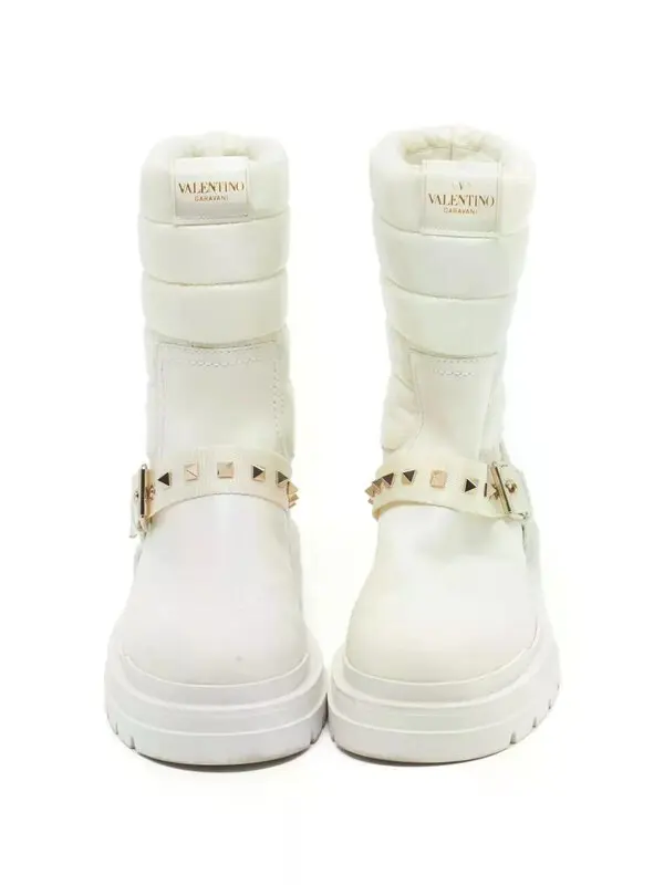Valentino Garavani Rockstud Embellished Biker Boots