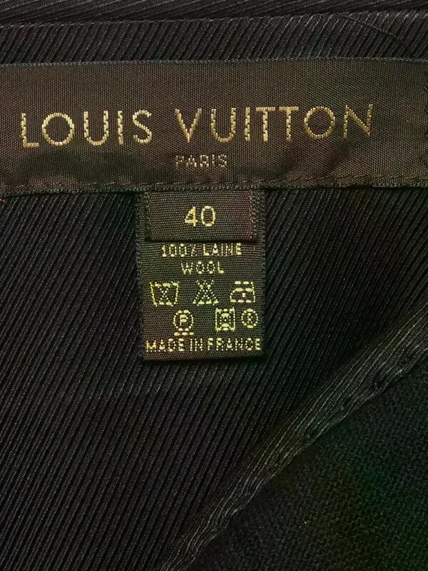 LOUIS VUITTON Wool Pencil Midi Skirt With Ruffle Trim