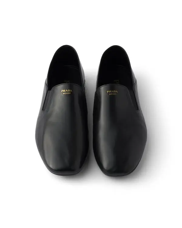 Prada Leather Loafers - Black