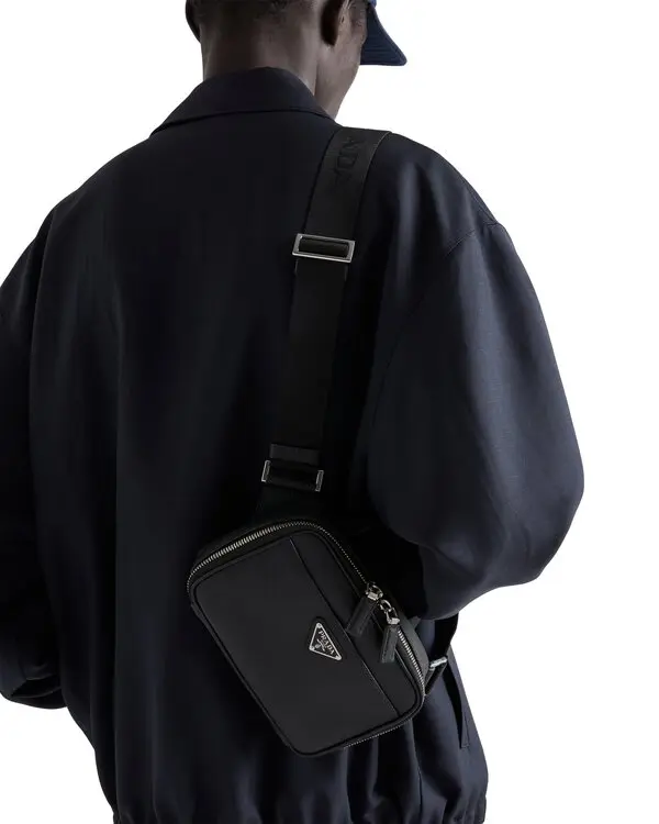 Prada Saffiano Leather Shoulder Bag - Black
