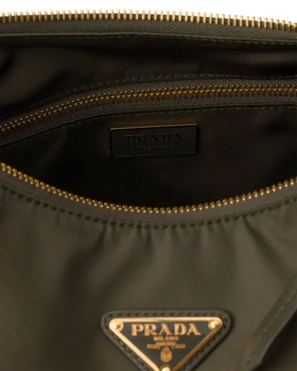 Prada Re-nylon And Leather Bag - Forest